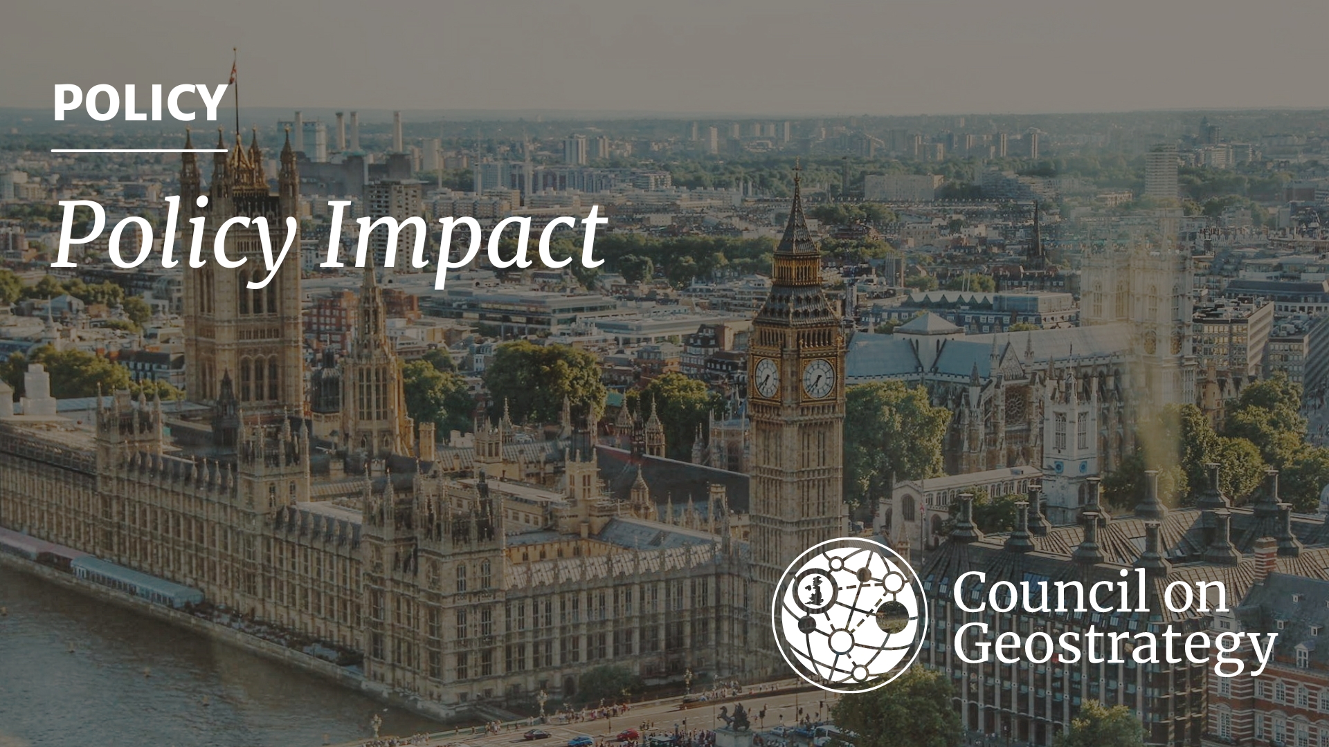 Policy Impact - Council on Geostrategy