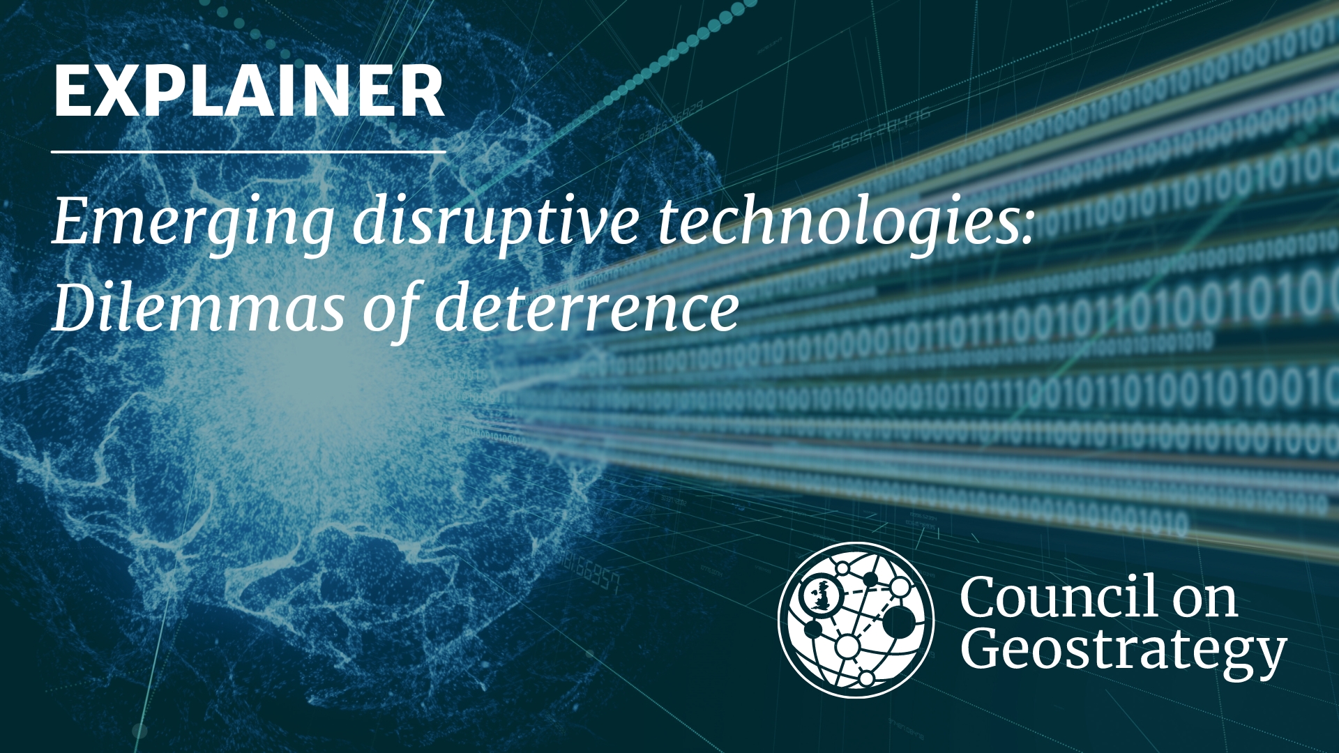 Emerging disruptive technologies: Dilemmas of deterrence – Council on ...