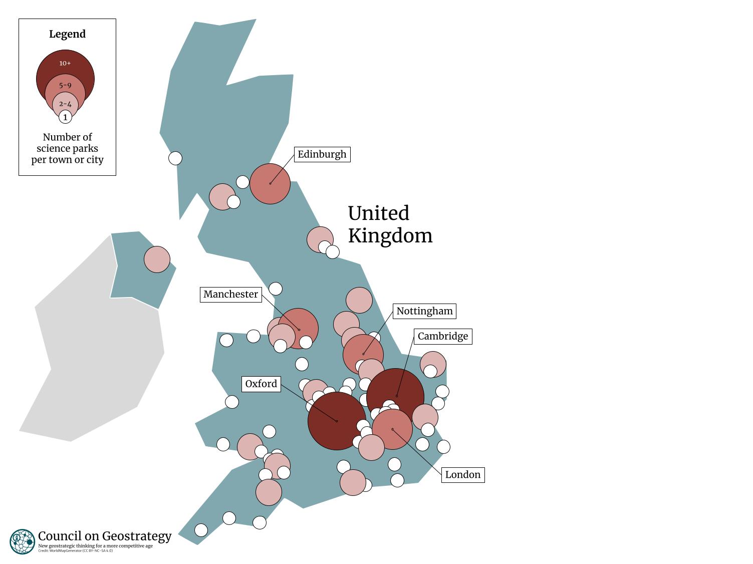Location of business accelerators and incubators in the UK – Council on ...
